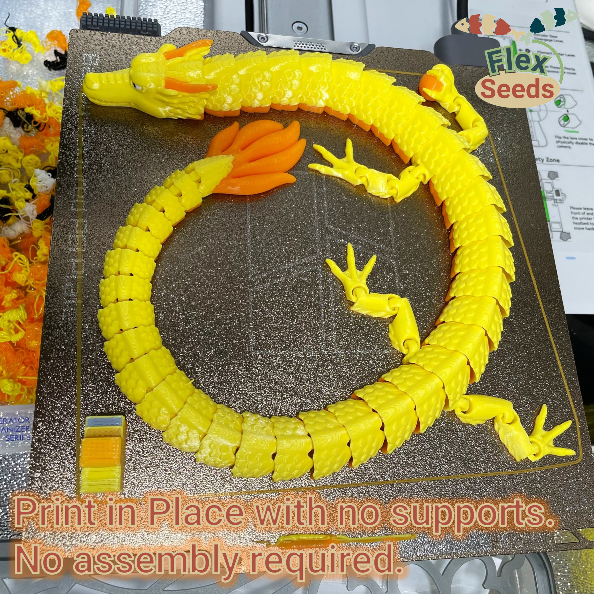 Flexi Japanese Dragon (Print-in-place) by 3D_Flexseeds | Download free ...