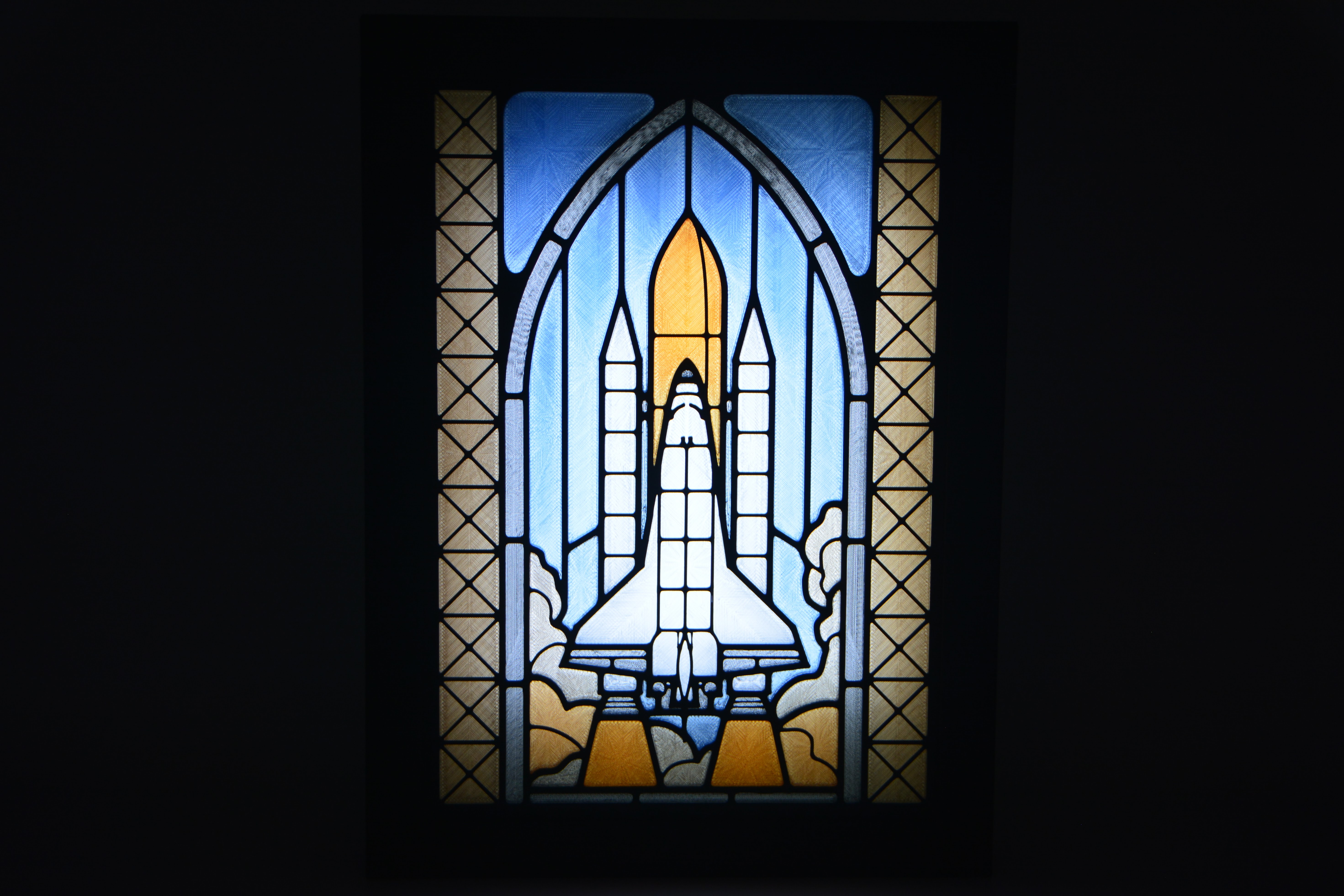 Space Shuttle Stained Glass Lightbox by TheCraftyMaker | Download free ...