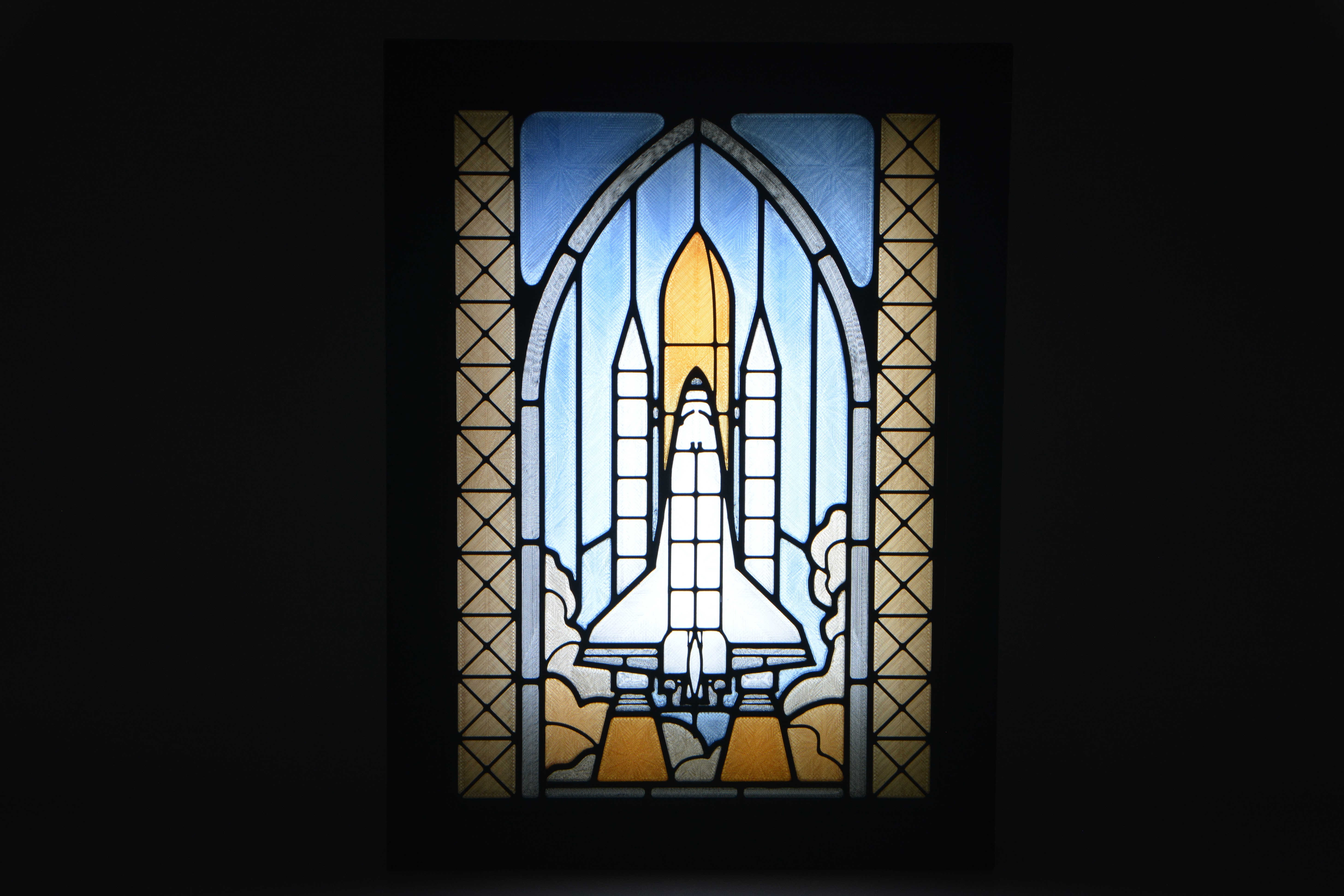 Space Shuttle Stained Glass Lightbox by TheCraftyMaker | Download free ...