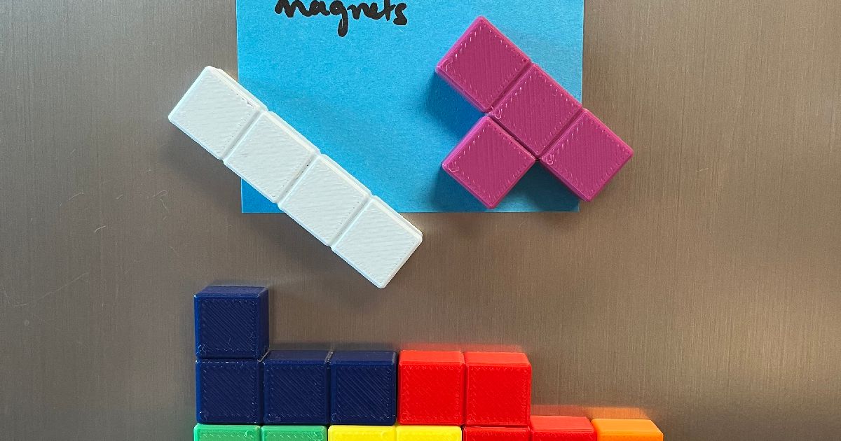 Tetris Fridge Magnets by Aztairya | Download free STL model ...