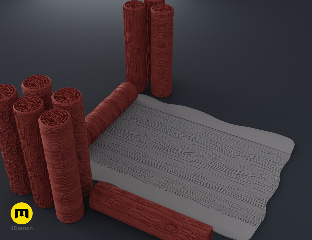 DnD Texture Rollers – Wood and tree bark by 3Demon's Texture Rollers ...