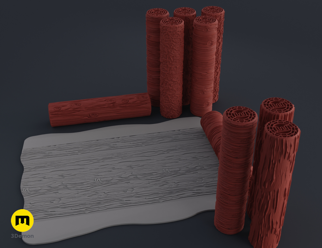DnD Texture Rollers – Wood and tree bark by 3Demon's Texture Rollers ...
