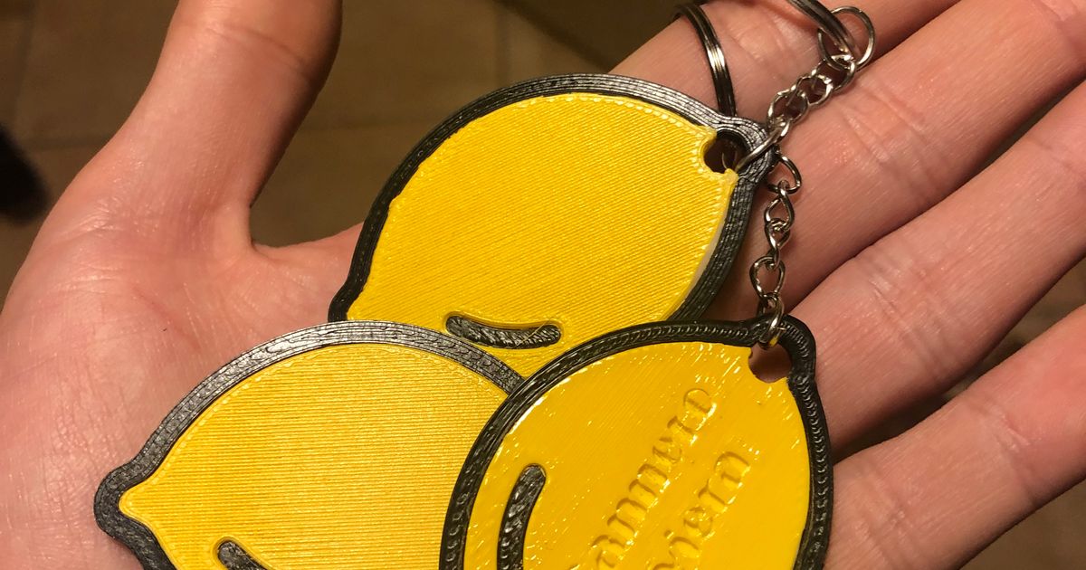 lemon key chain by lorenzo | Download free STL model | Printables.com