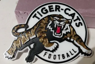CFL TigerCats logo by Vendicar Decarian | Download free STL model ...