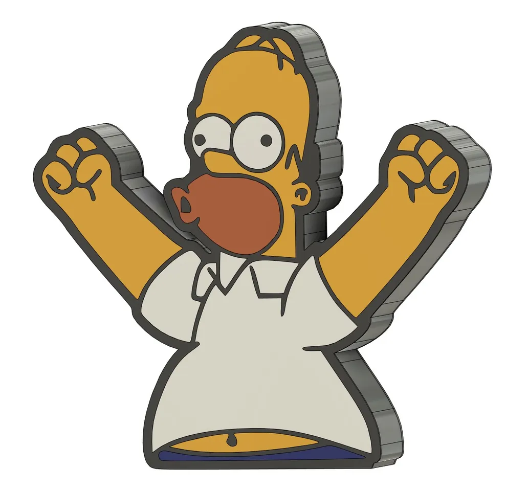 LightBox Homer Simpson by Klexer | Download free STL model | Printables.com