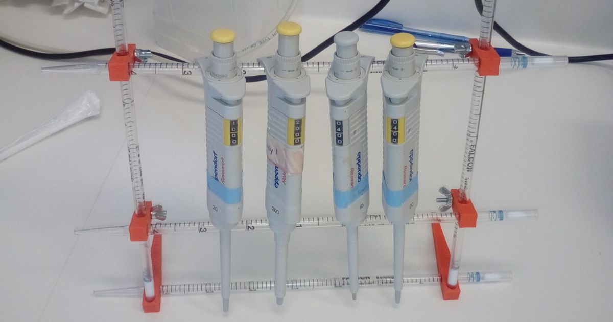 8mm Pipette Rack by gringer | Download free STL model | Printables.com