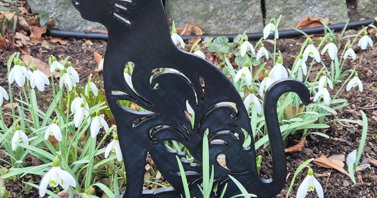 Cat - Garden decoration by hejllukas | Download free STL model ...