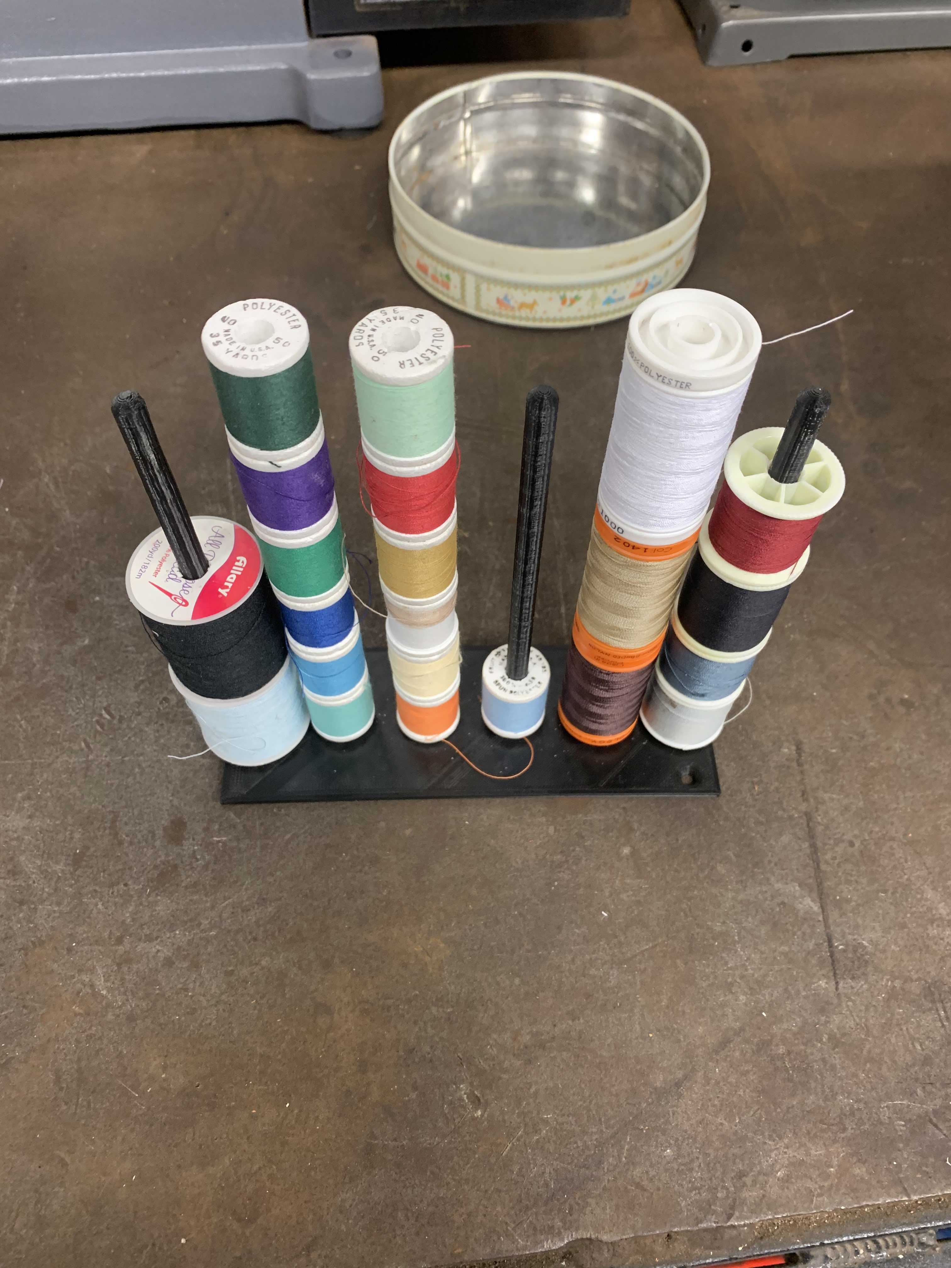 Thread Spool Holder : Holds spools of thread for sewing machine by Big ...