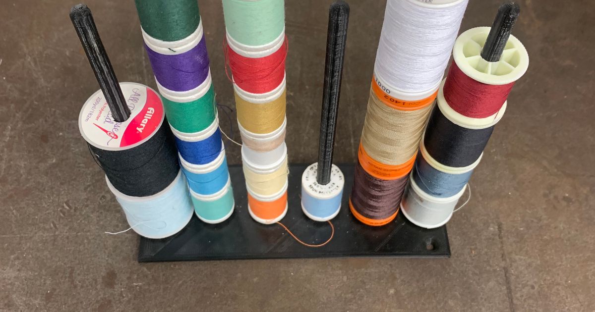 Thread Spool Holder : Holds spools of thread for sewing machine by Big ...