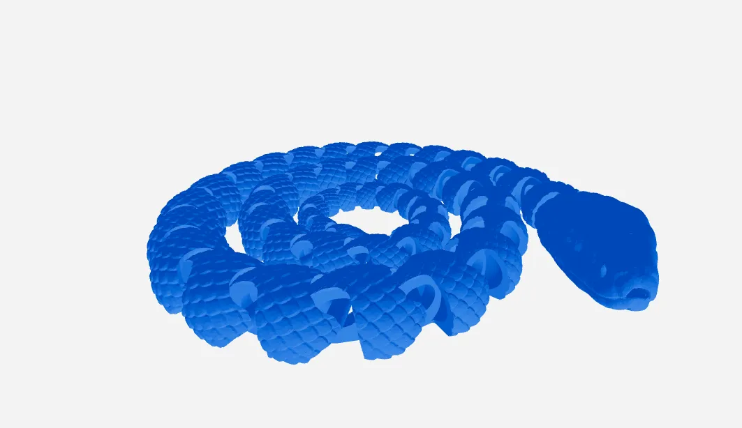 Articulated Snake with Scales by Justno Gaming | Download free STL ...