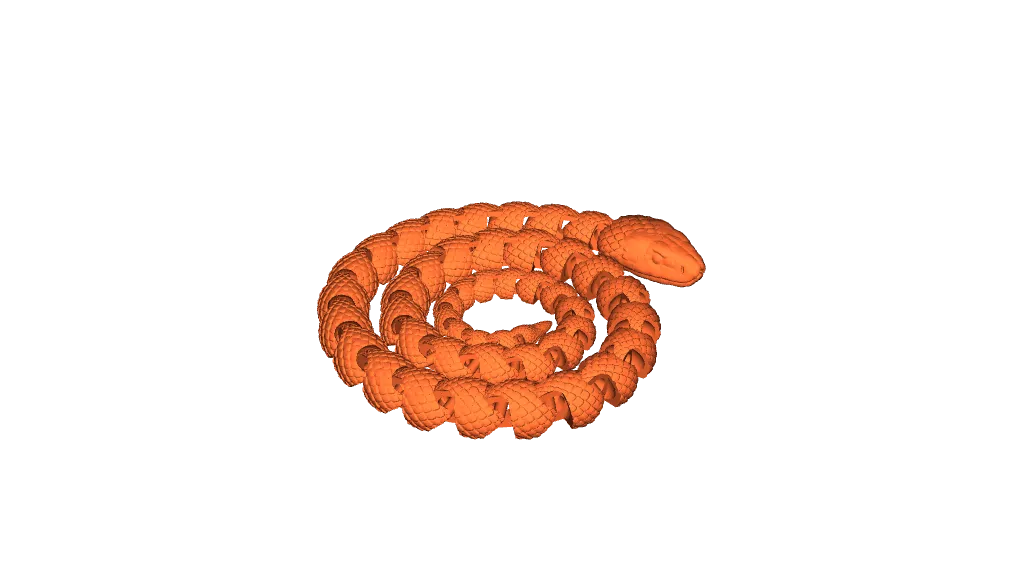 Articulated Snake with Scales by Justno Gaming | Download free STL ...