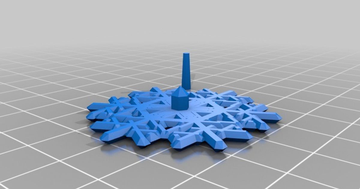 Snowflake Spinning Top by gringer | Download free STL model ...