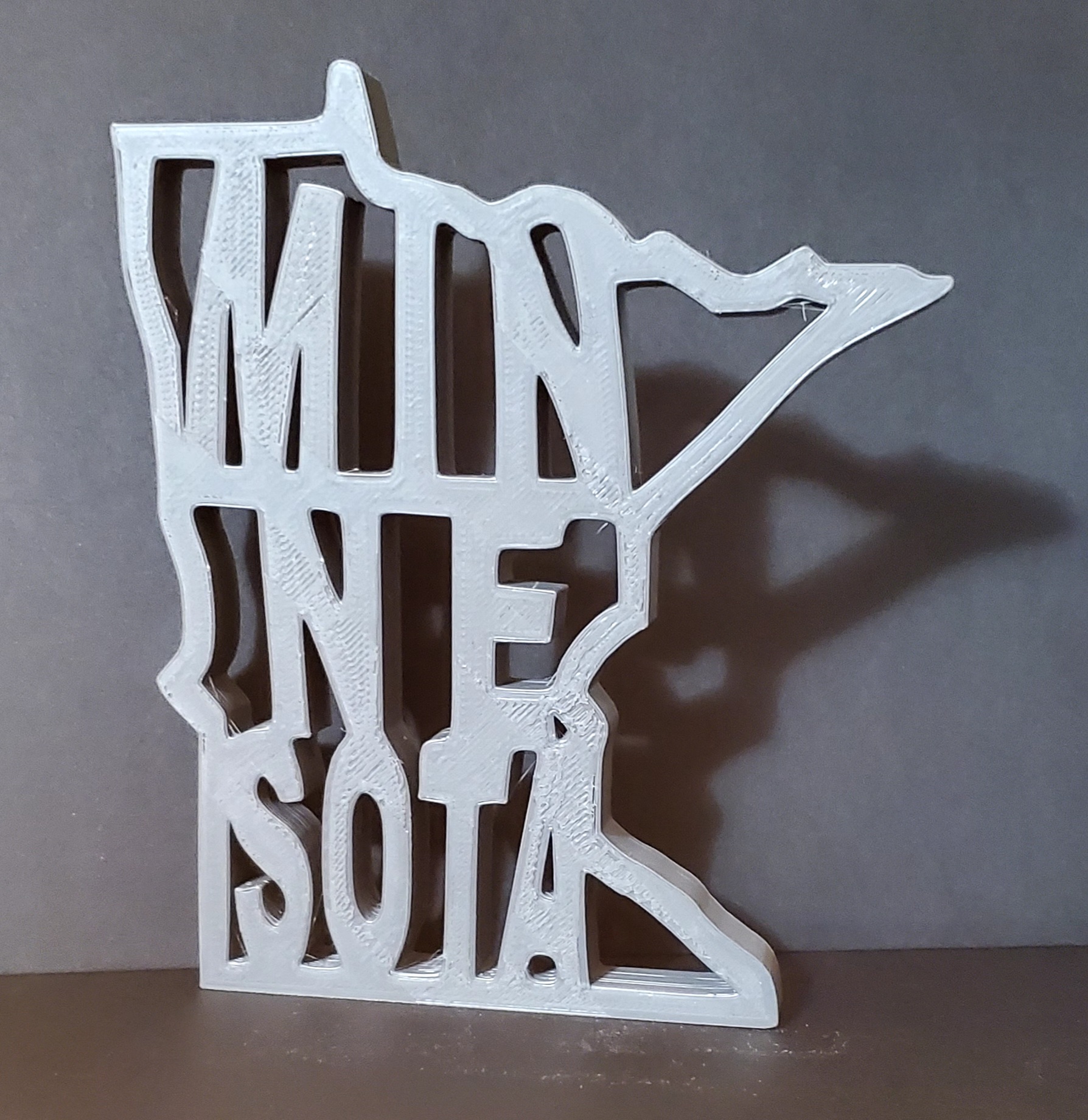 Minnesota Cutout Text by Carrie Lynae | Download free STL model ...