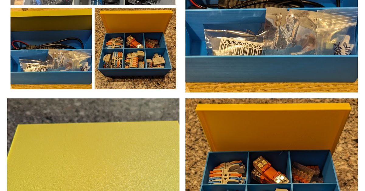 2, 3 and 6 compartment divider box organizers with lid by Nuvz ...