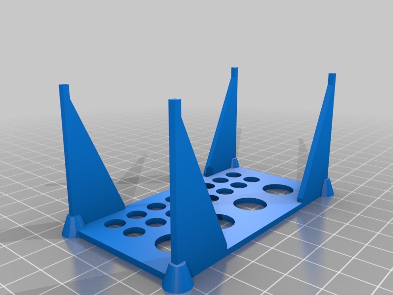 Customisable Tube Rack by gringer | Download free STL model ...