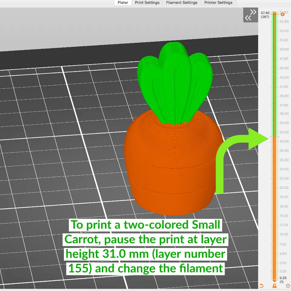 Carrot Garden Layered Fidget Toy by 3DPmom | Download free STL model ...