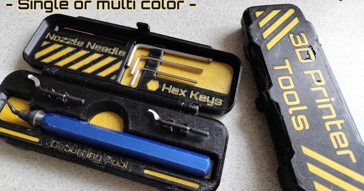 Rugged Essential 3D Printer Toolbox - Print in Place - Multi or Single ...