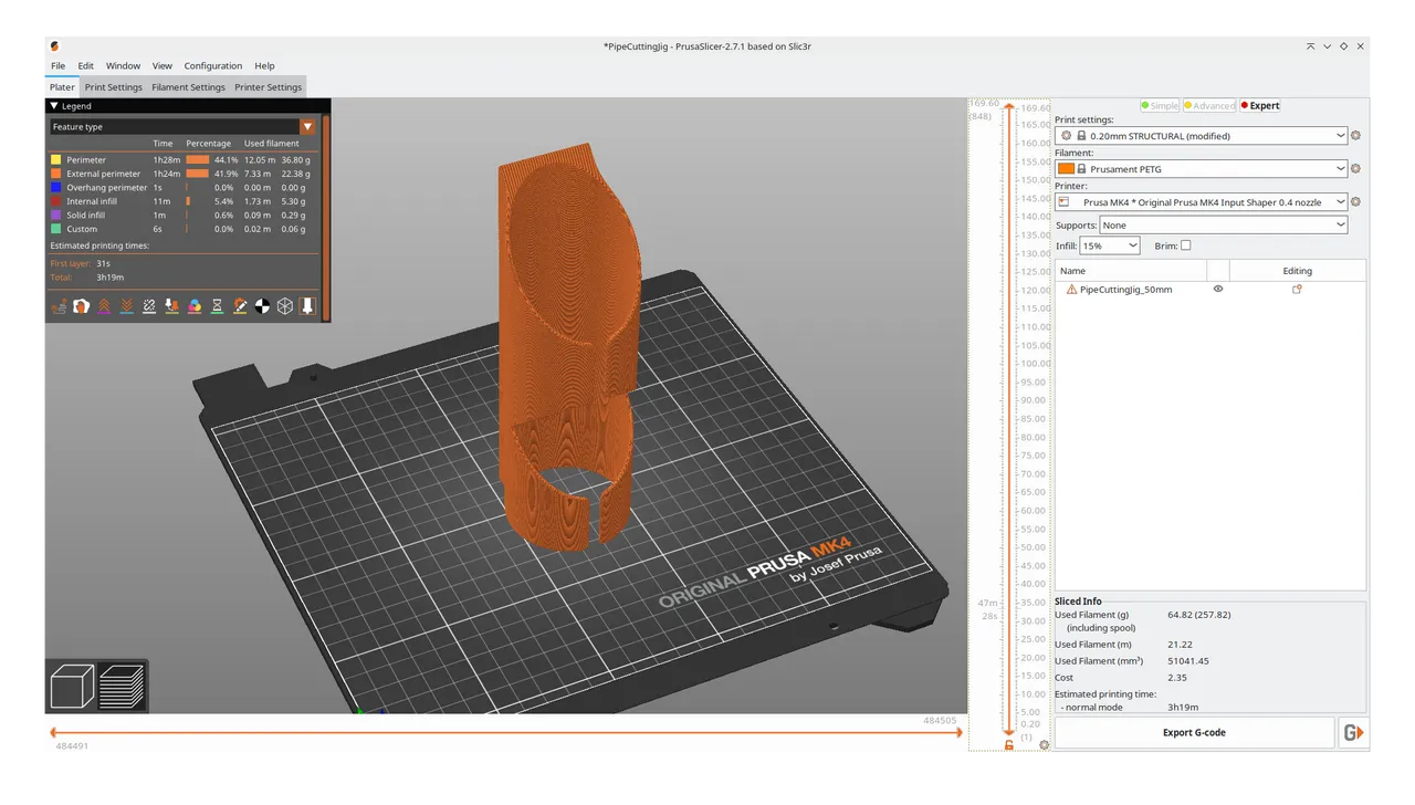 Pipe Insulation / Lagging Cutting Jig by buchnema | Download free STL ...