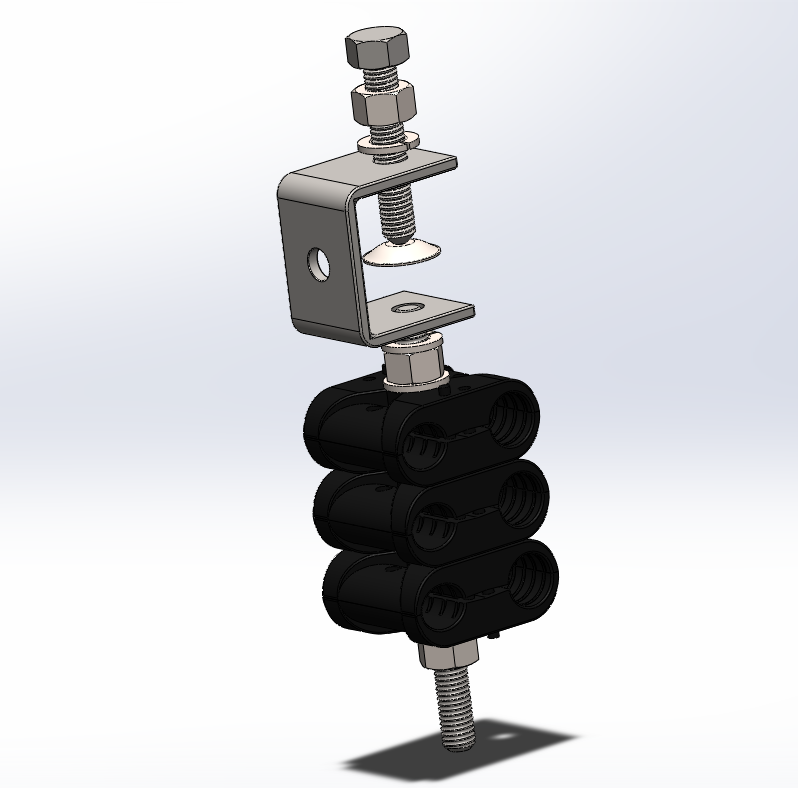 Clamp Cable 10.5-13+4-8 Triple Way Rev.01 by Ciihaa | Download free STL ...