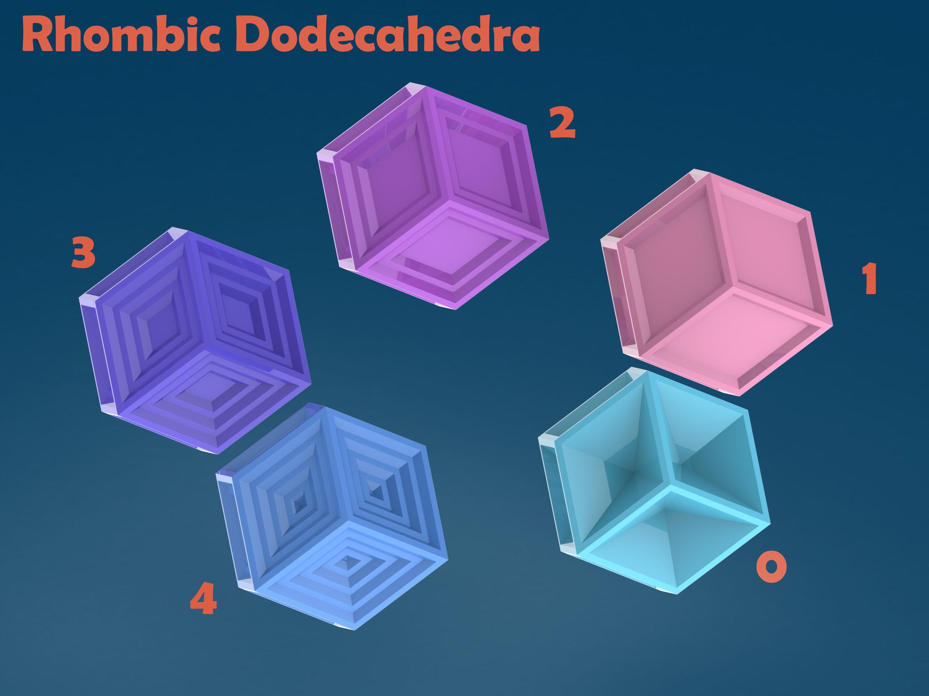 Rhombic Dodecahedron sculptures by Andor_Yoko | Download free STL model ...