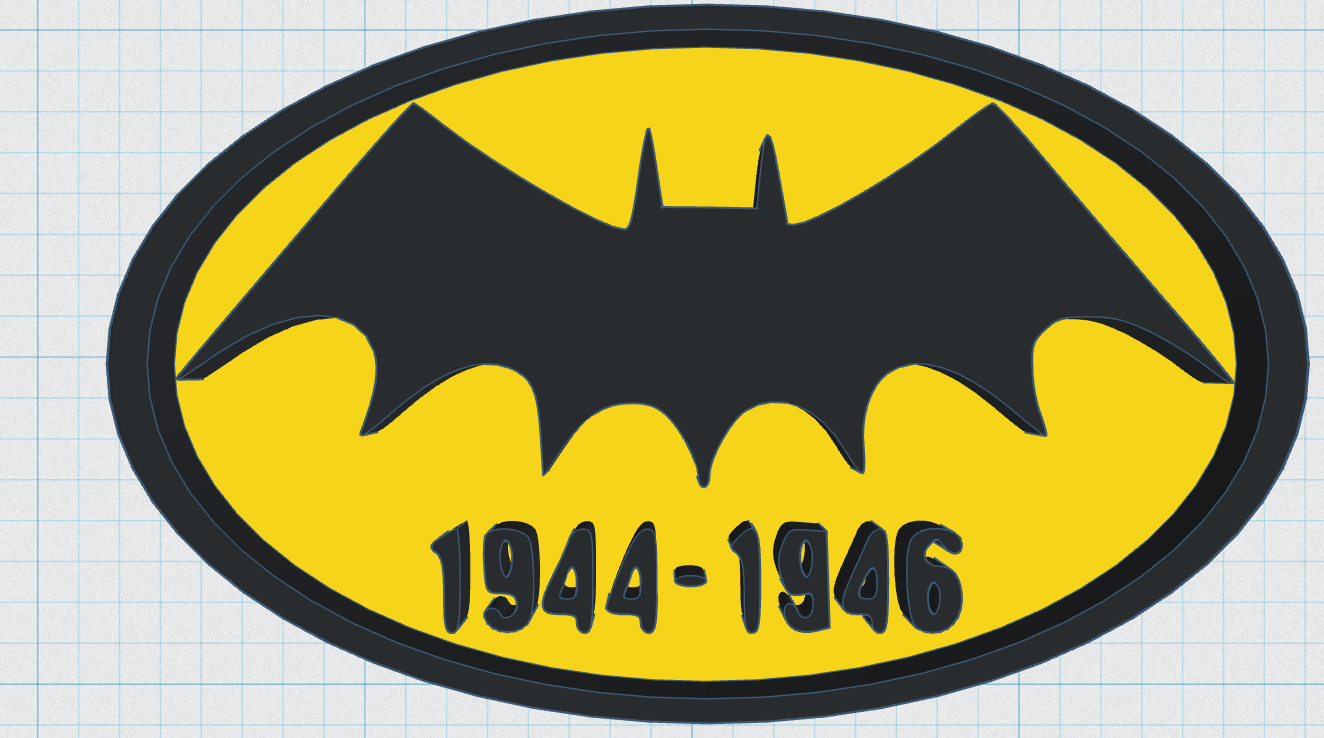 Batman Logo 1944-1946 by Peter Ennist | Download free STL model ...