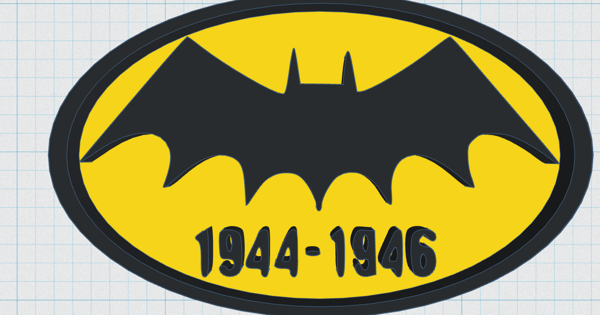 Batman Logo 1944-1946 by Peter Ennist | Download free STL model ...
