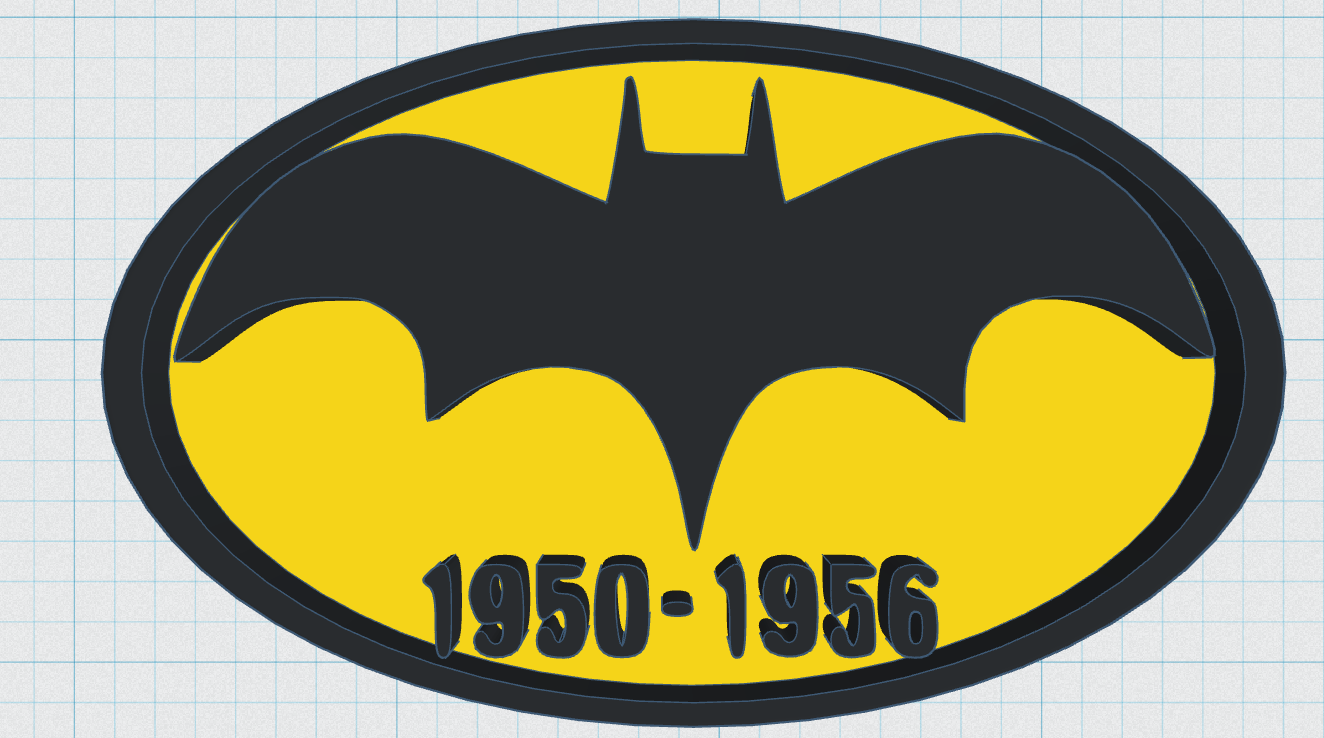 Batman Logo 1950-1956 by Peter Ennist | Download free STL model ...
