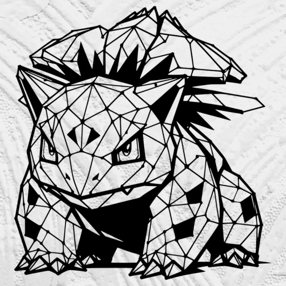 Low Poly Geometric Venusaur by The line art guy | Download free STL ...