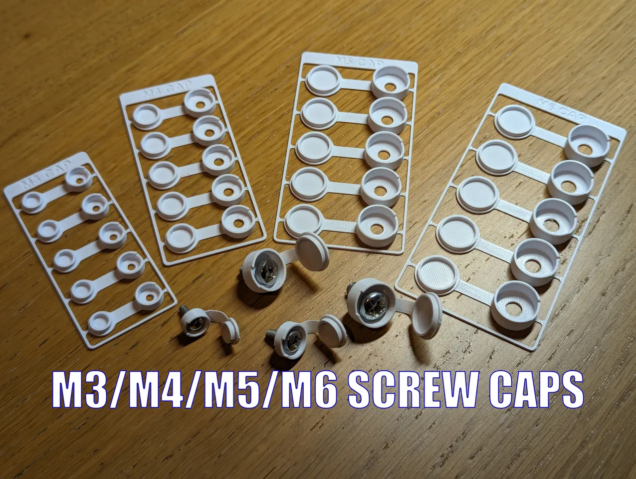 Screw Cap Kit Cards for M3, M4, M5 and M6 Panhead Screws by PLAUK ...