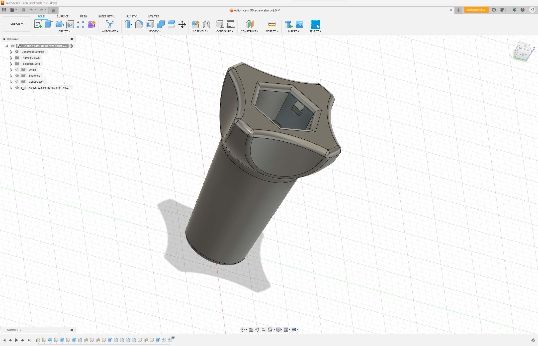 Action cam M5 screw short by KORN3L | Download free STL model ...