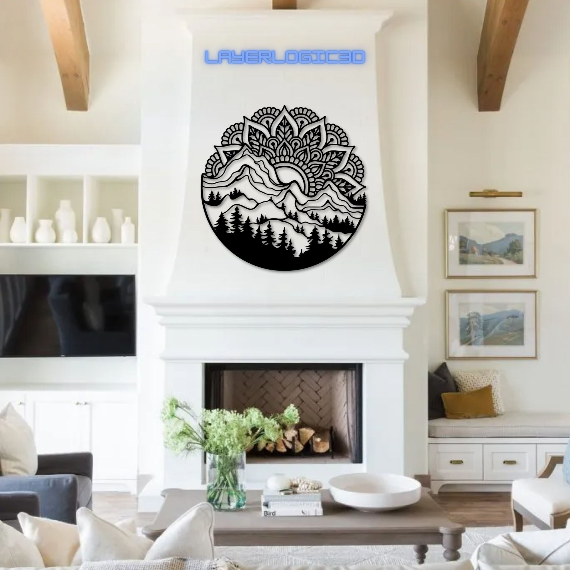 Mandala Sunrise Wall Art by LayerLogic3D | Download free STL model ...