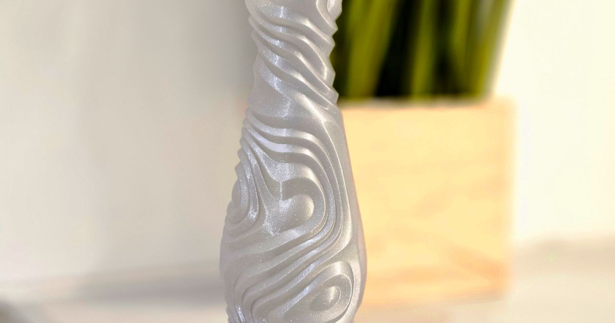 Wave shader vase by Fikcja | Download free STL model | Printables.com