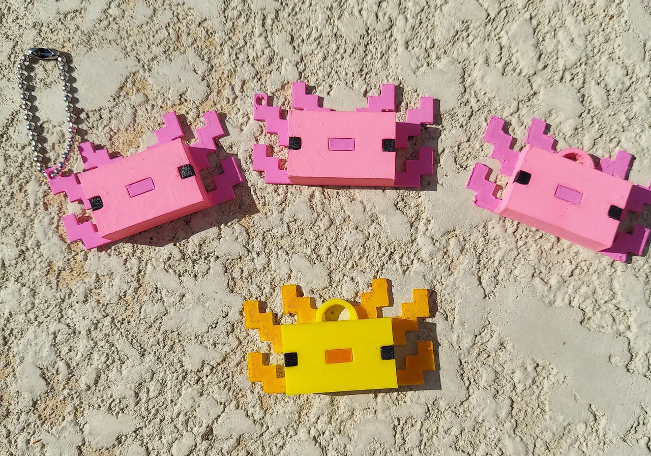 Minecraft Axolotl Keychain by 3D Printing Bros | Download free STL ...