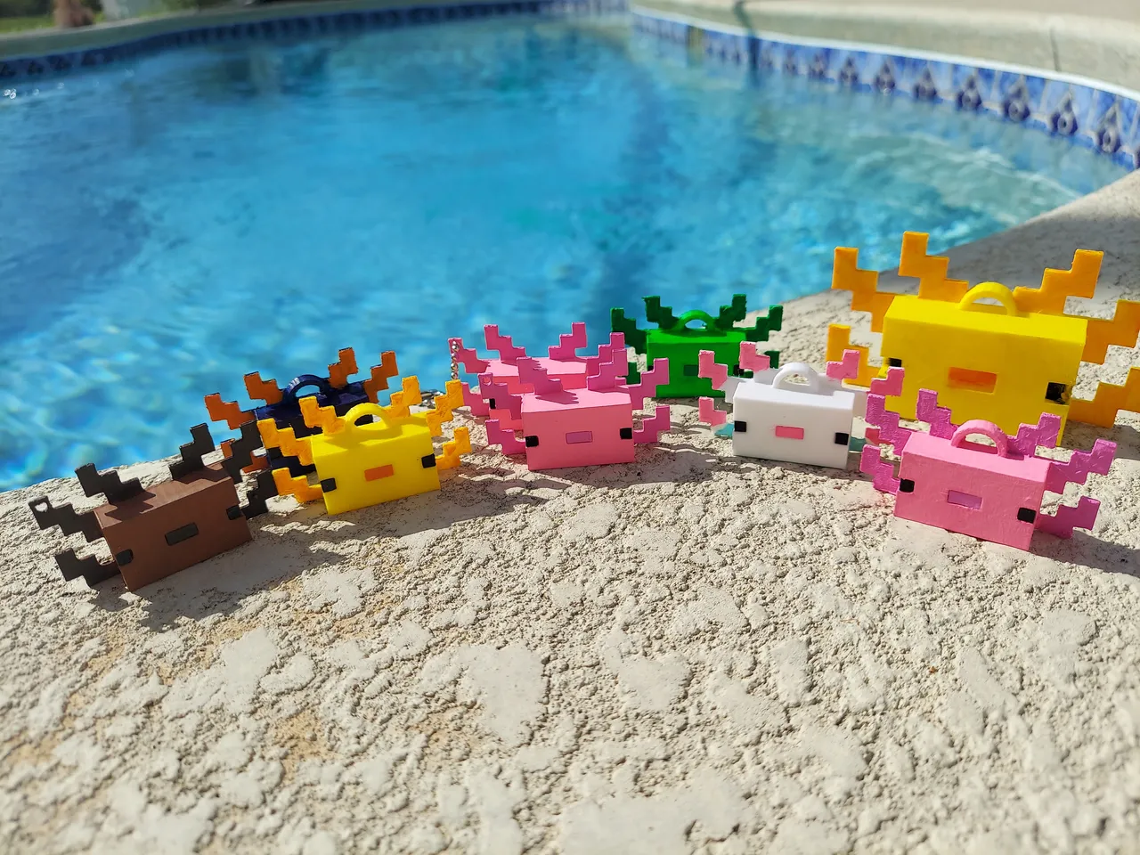 Minecraft Axolotl Keychain by 3D Printing Bros | Download free STL ...