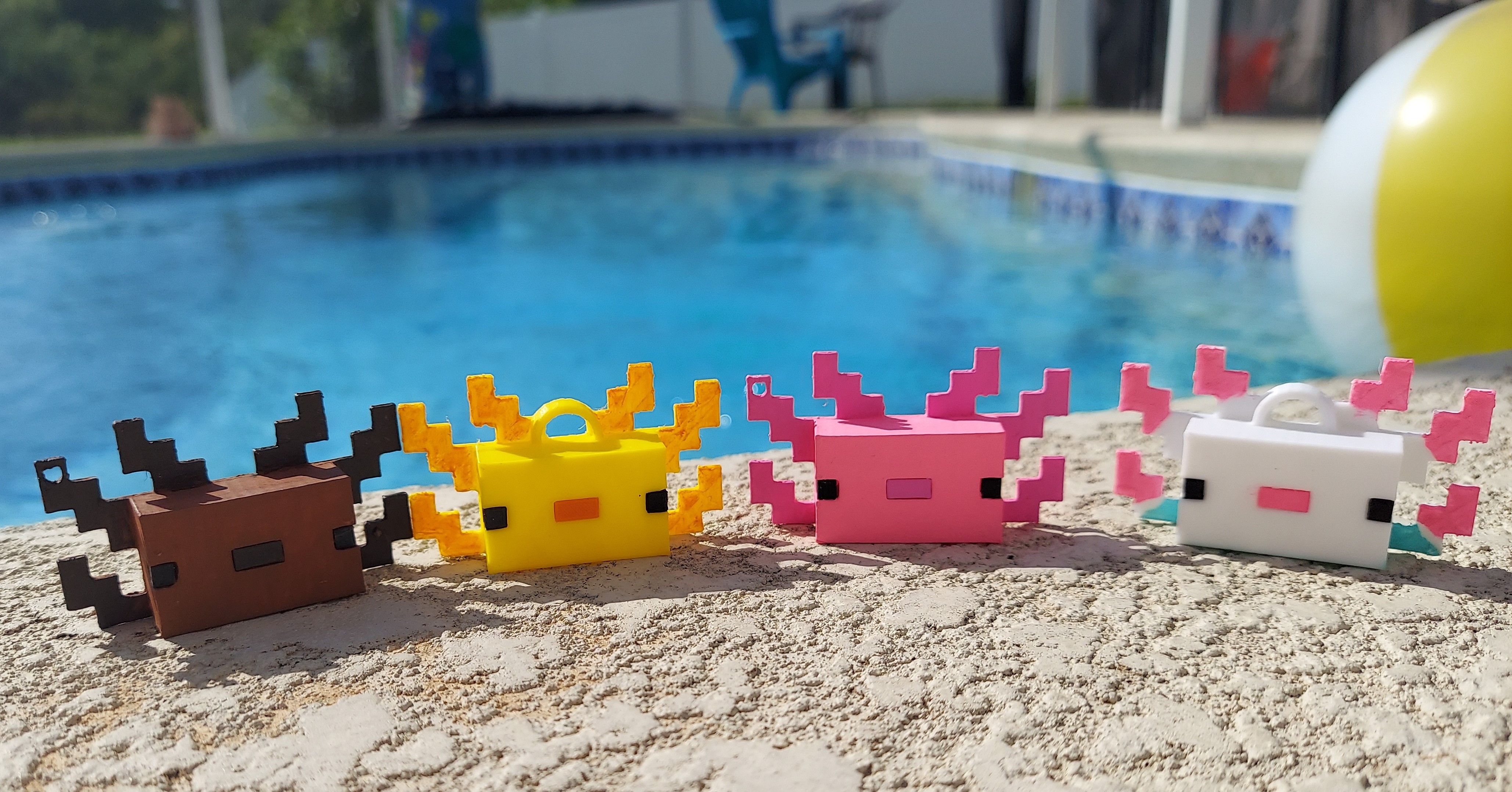 Minecraft Axolotl Keychain by 3D Printing Bros | Download free STL ...