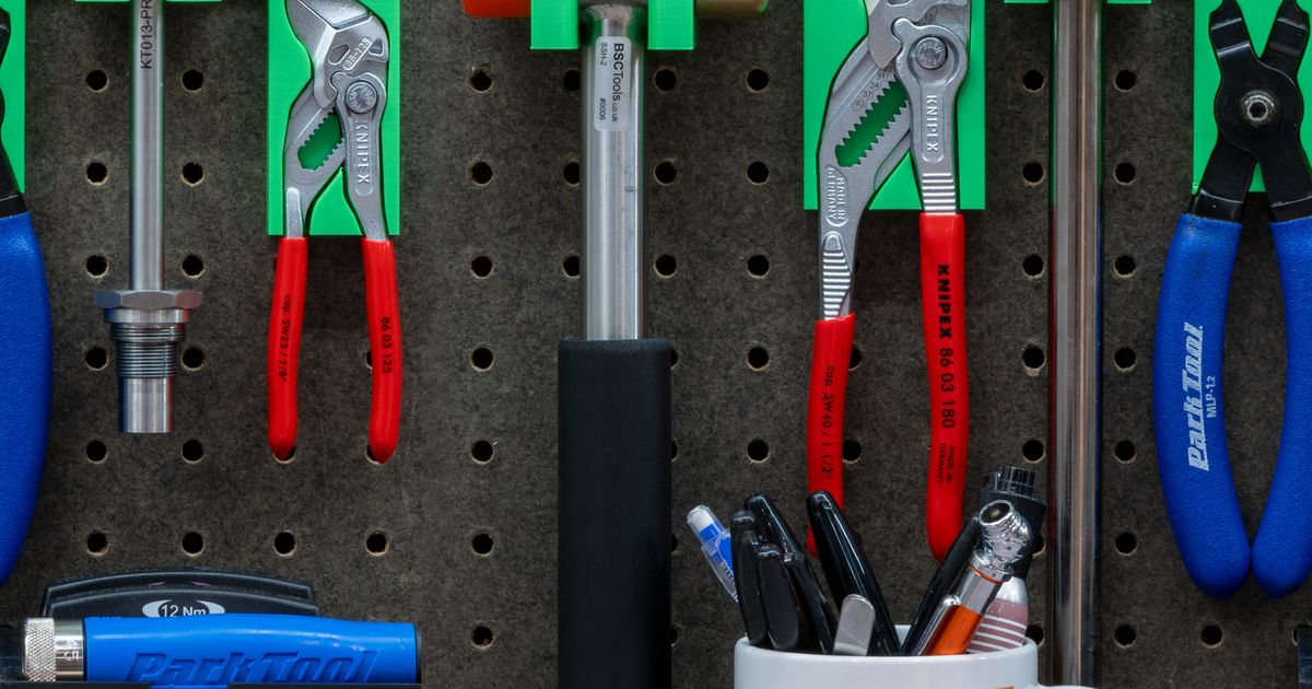 BSCTools Brass / Nylon Hammer SSH-2 pegboard holder by Adam | Download free STL model ...