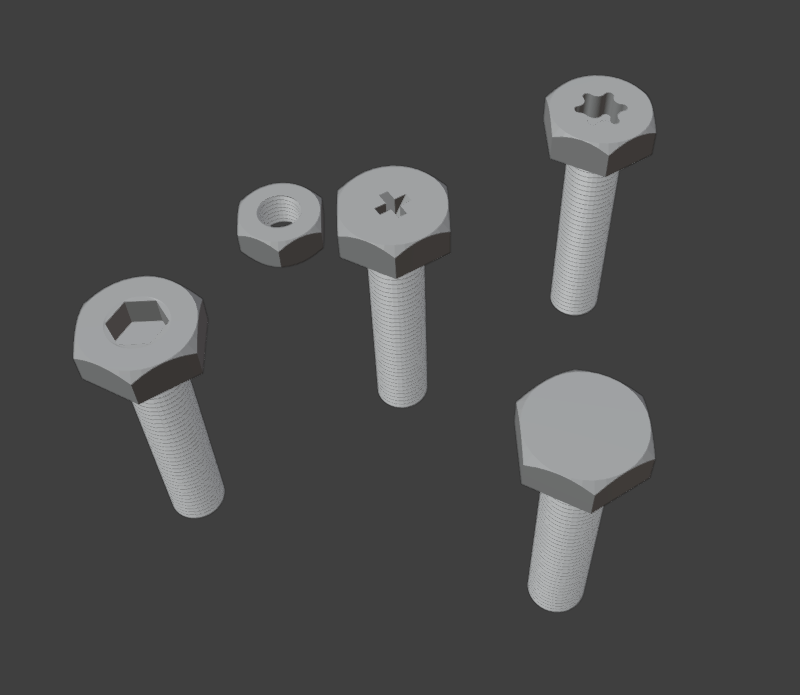 BOLT AND NUT M3x15mm by 3D Galaxy | Download free STL model ...
