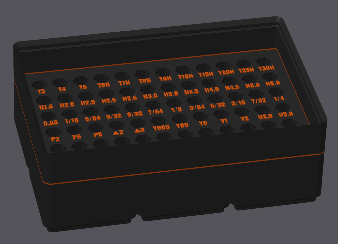 Gridfinity LTT screwdriver bit bin by jufy111 | Download free STL model ...