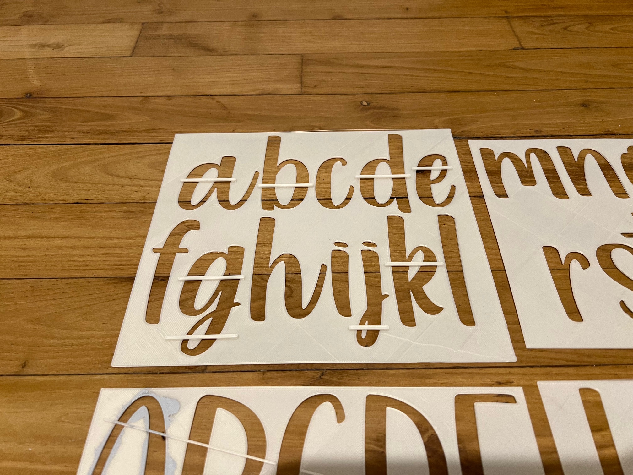 Handrawn letters stencils by Cal | Download free STL model | Printables.com