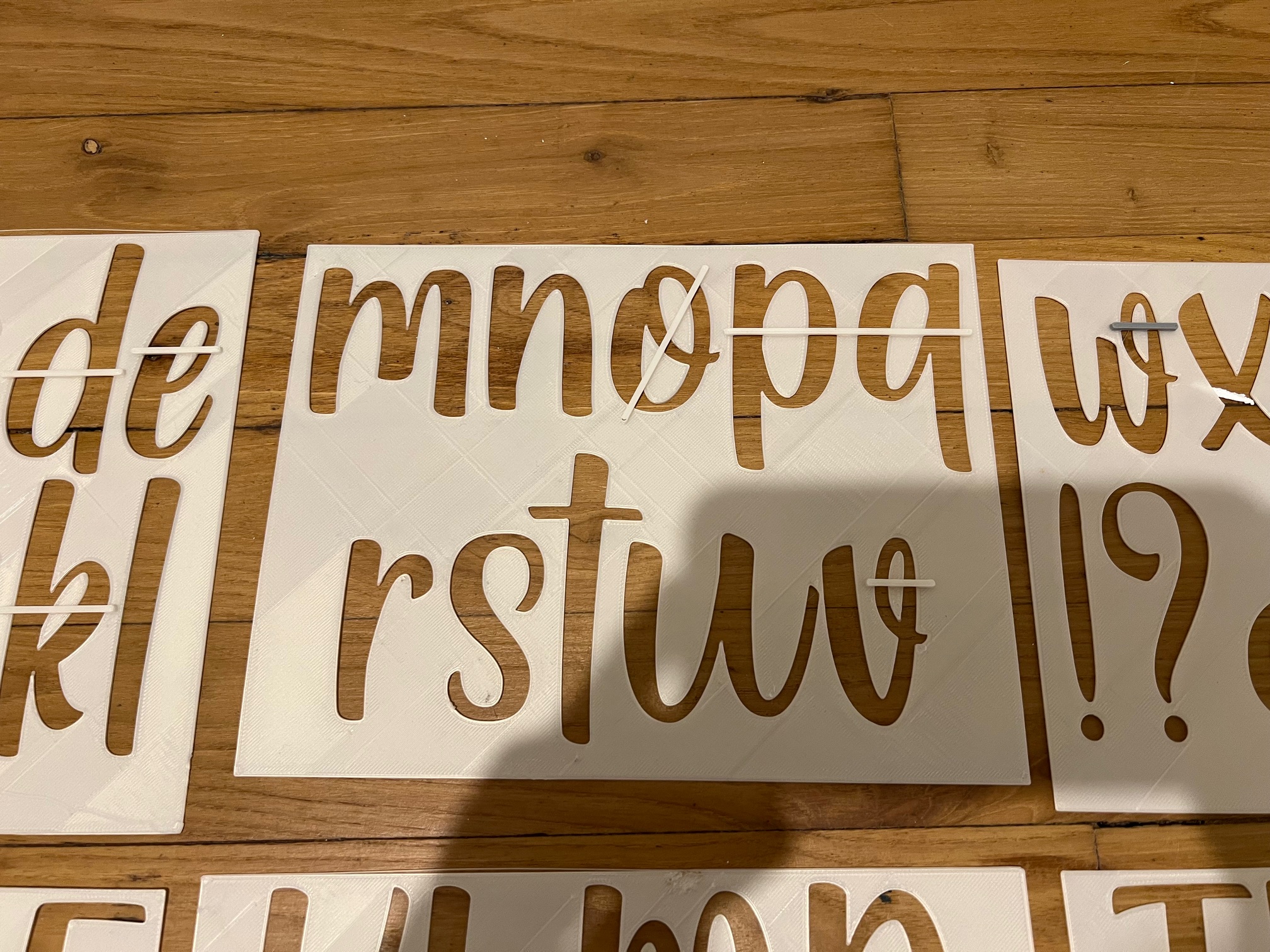 Handrawn letters stencils by Cal | Download free STL model | Printables.com
