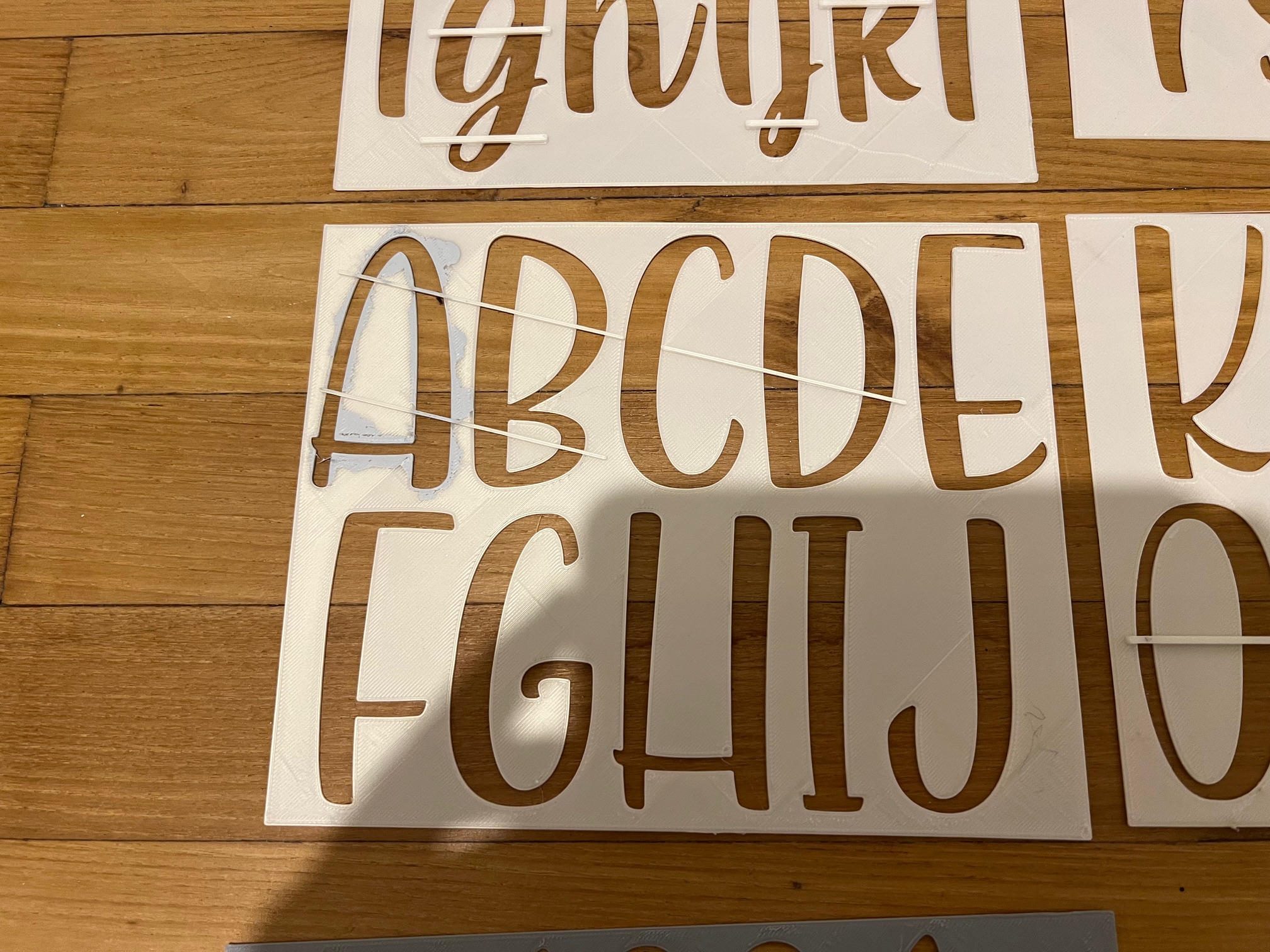 Handrawn letters stencils by Cal | Download free STL model | Printables.com