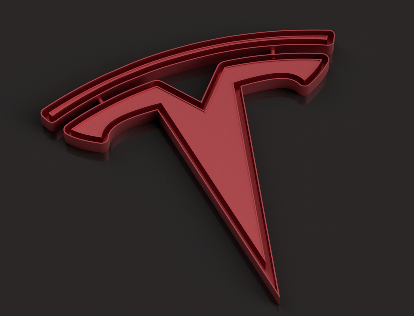 Tesla neon sign by DB3D | Download free STL model | Printables.com