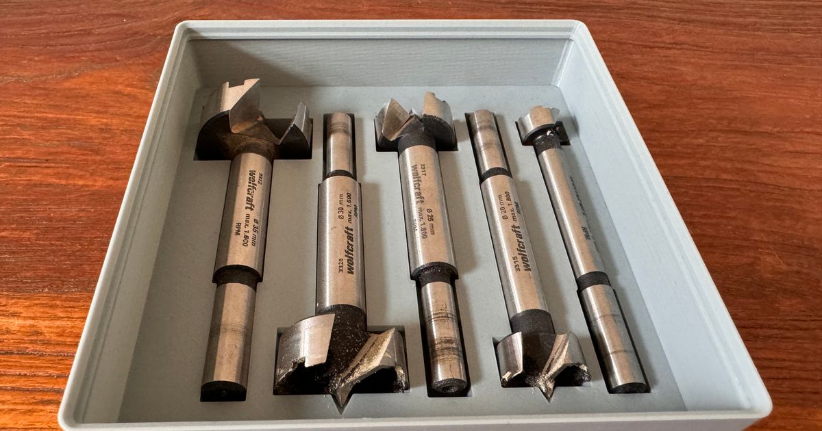 Stackable Gridfinity Forstner Drill Bit Holder by rabbit | Download ...