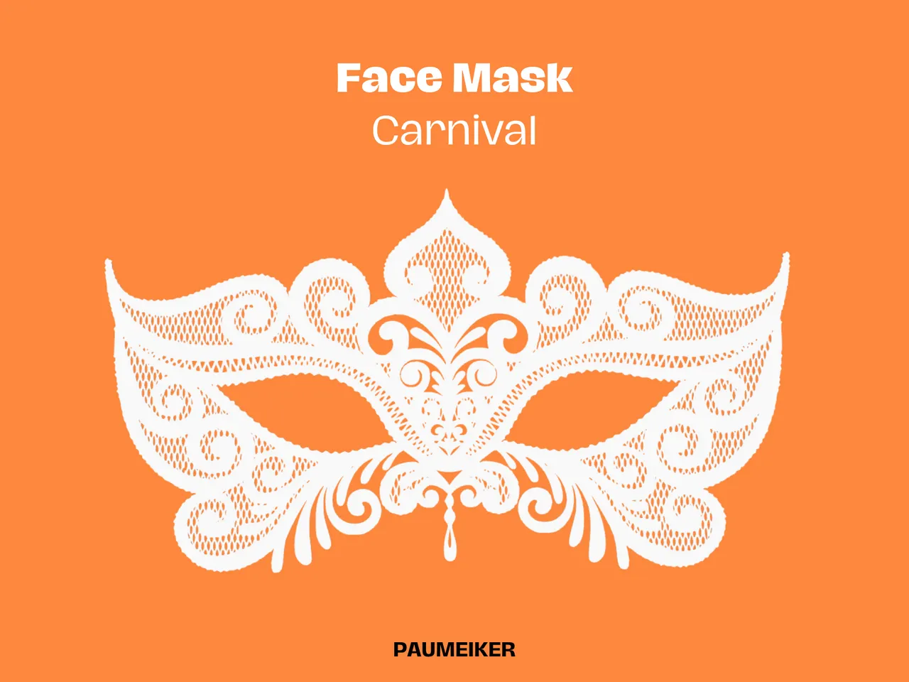 Printable Lace Masquerade Mask Template