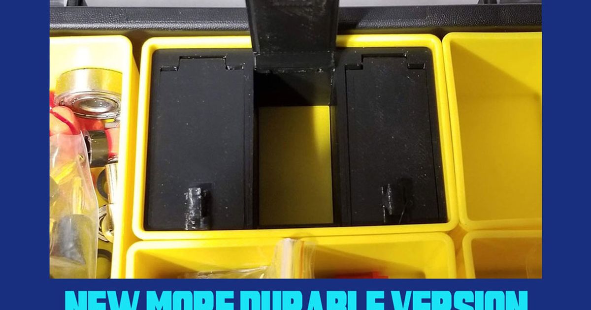 Stanley 014725R organizer - medium 3 compartment bin with lids (REMIX ...