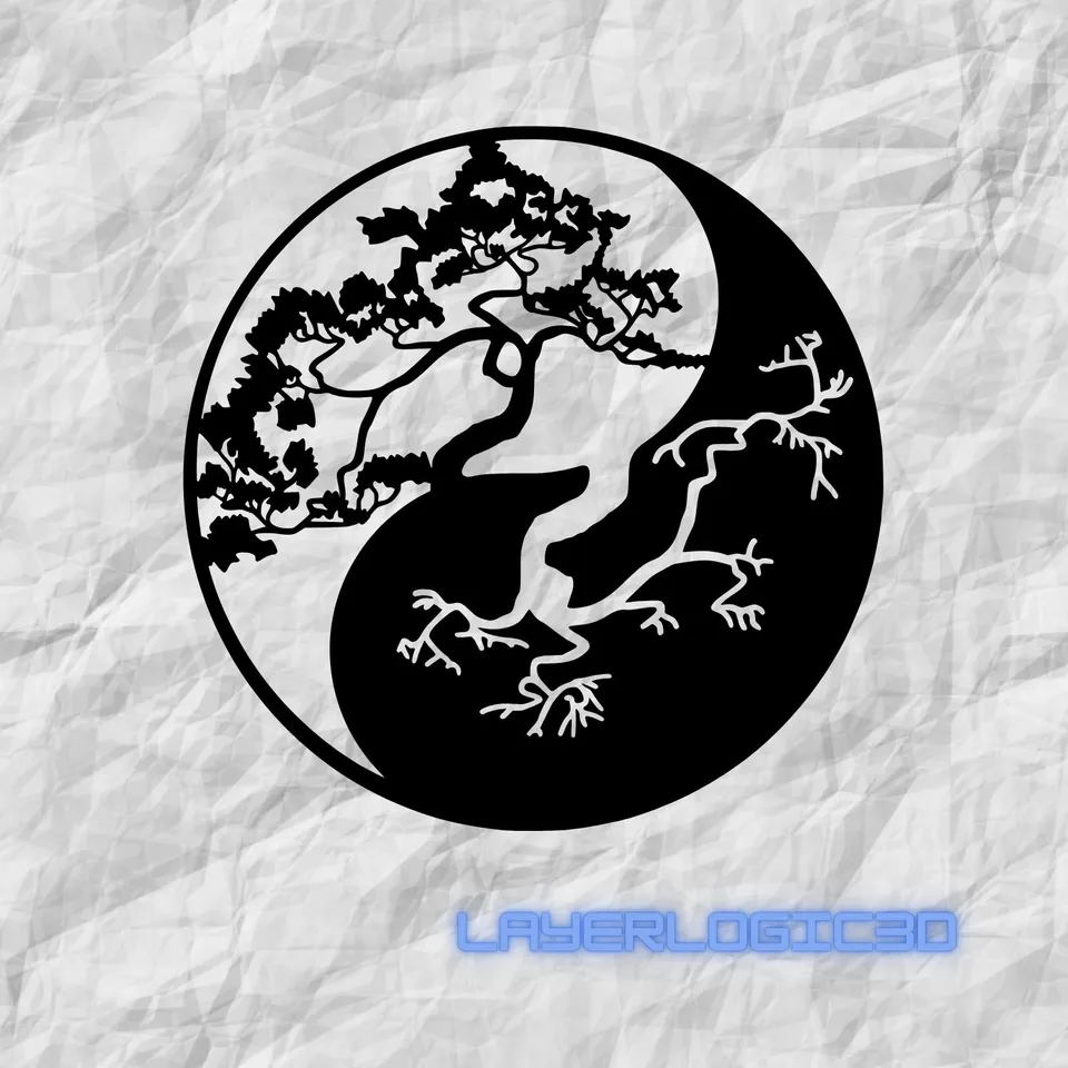 Bonsai Tree Deep Roots Wall Art by LayerLogic3D | Download free STL ...