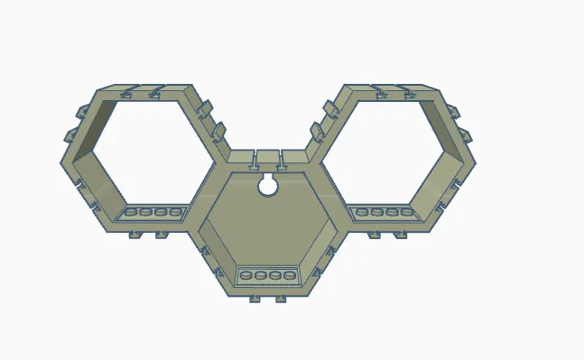 Lego hexagons with built-in studs by BasementBuilds | Download free STL ...