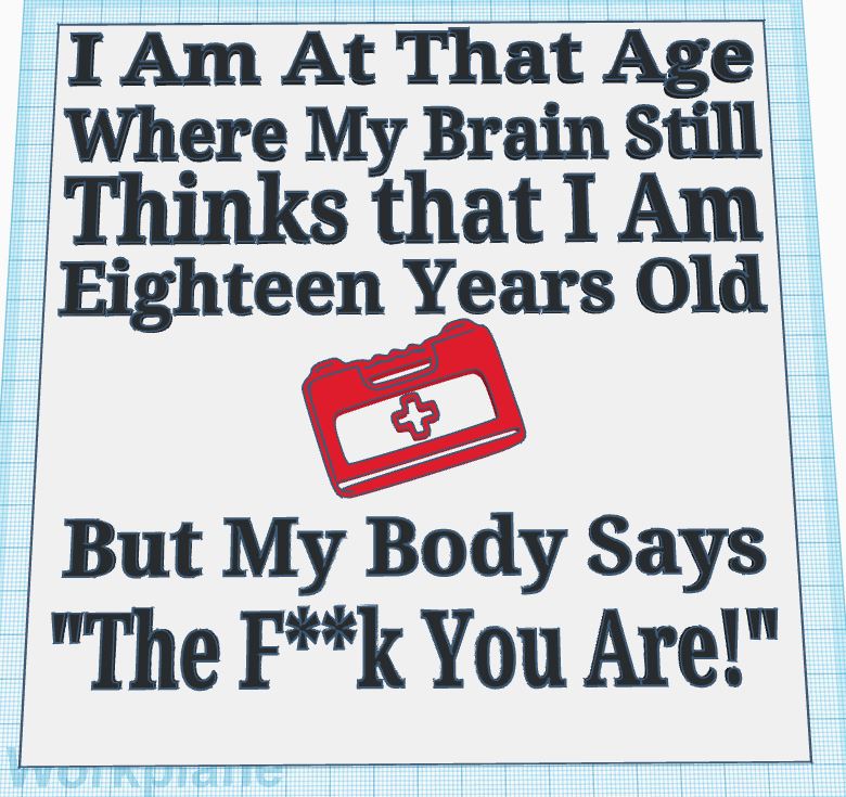 Getting Old Sign by Phantom Printer | Download free STL model ...