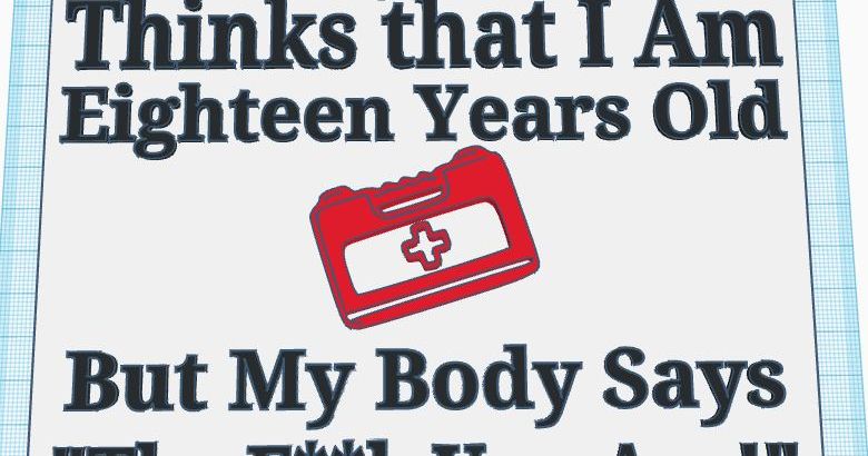 Getting Old Sign by Phantom Printer | Download free STL model ...