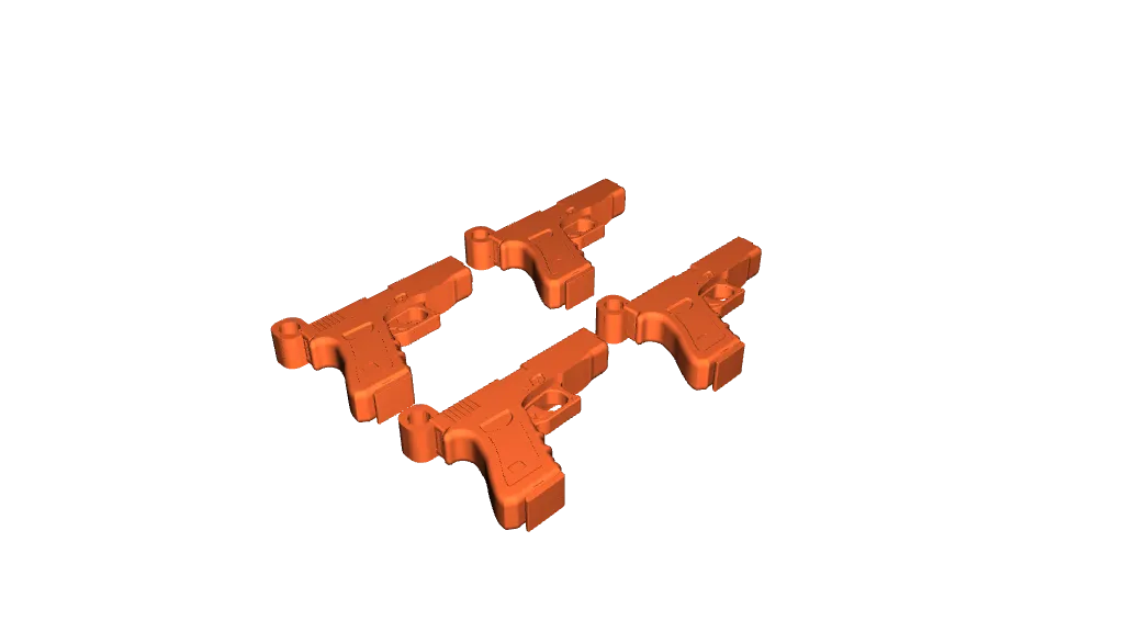 mini Glock on keychain (with rings) by 3d everything | Download free ...